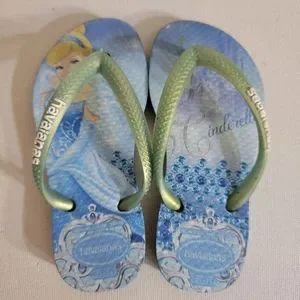 Shoes | Havaianas Blue Cinderella Flip Flops 4c | Poshmark